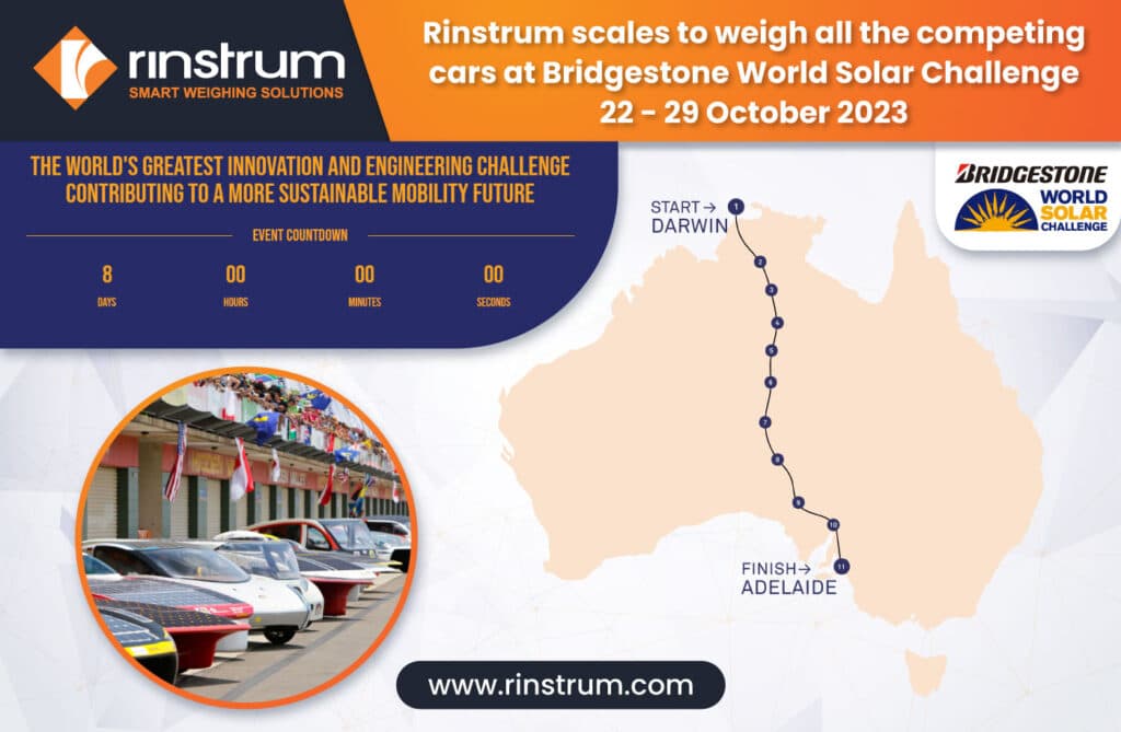 Rinstrum Scales to weigh all the competing cars at Bridgestone World ...